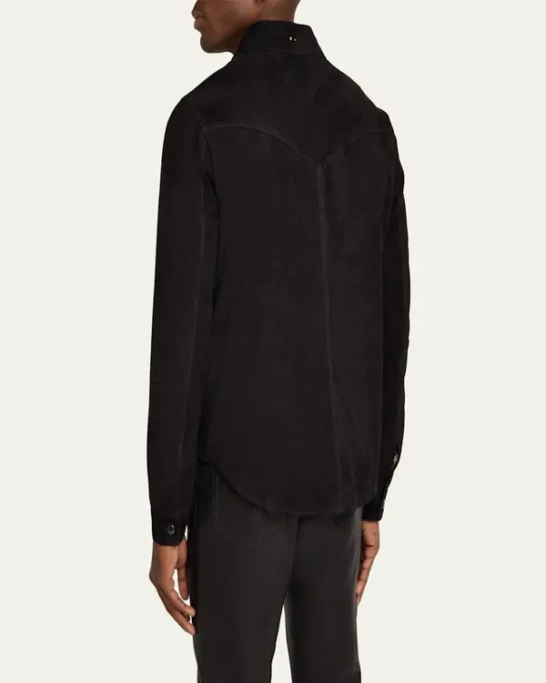 SAVAS Lowry Leather Overshirt - Black