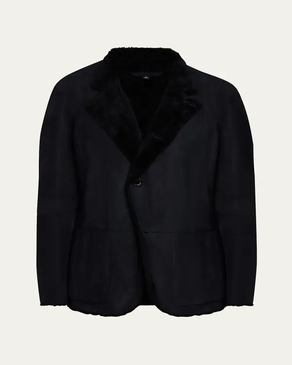 Giorgio Armani Suede Shearling Jacket