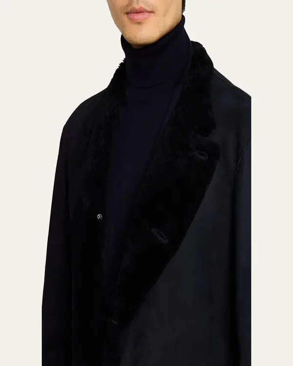 Giorgio Armani Suede Shearling Jacket