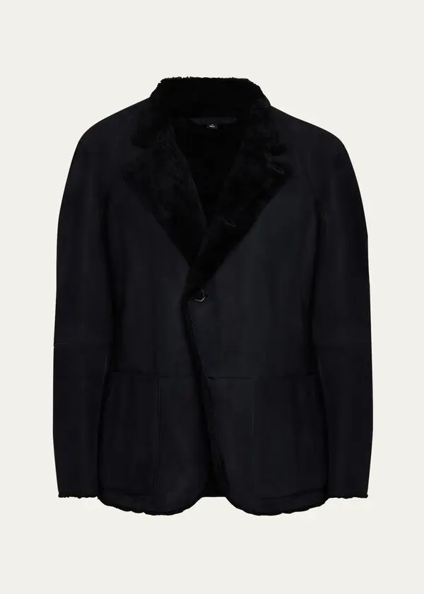 Giorgio Armani Suede Shearling Jacket