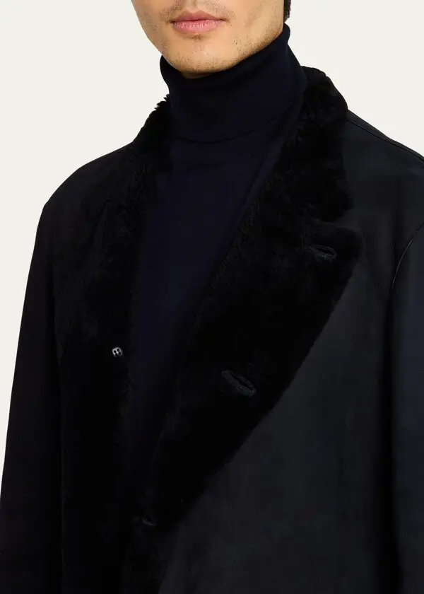Giorgio Armani Suede Shearling Jacket