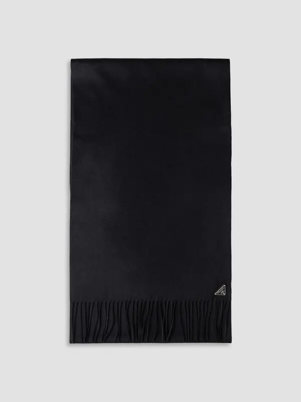 Prada Silk And Cashmere Scarf - Black