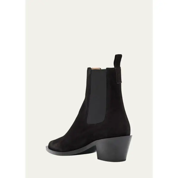 GIANVITO ROSSI Wylie Suede Chelsea Booties - Black