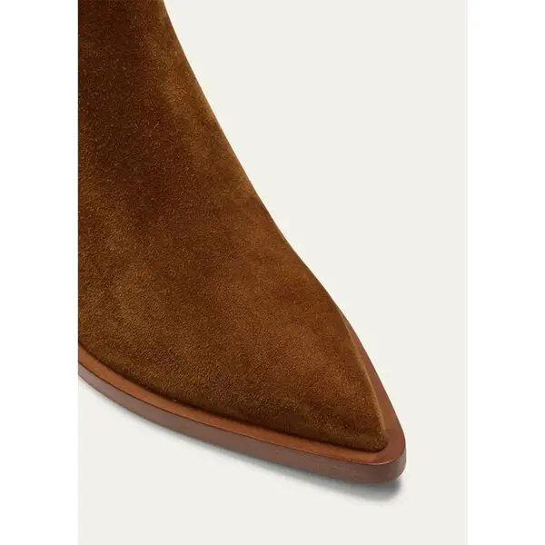 GIANVITO ROSSI Wylie Suede Chelsea Booties - Black