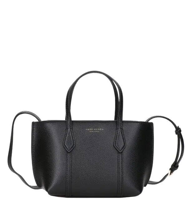 Tory Burch Hammered Leather Bag - Black