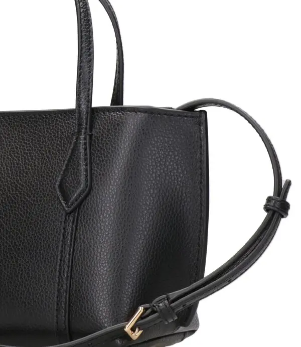Tory Burch Hammered Leather Bag - Black