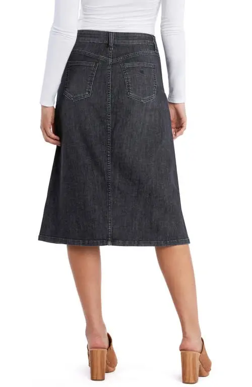 WASH LAB DENIM Slick Midi Skirt