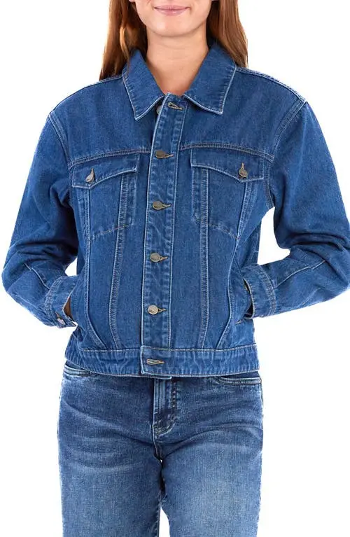 WASH LAB DENIM Madeline Trucker Jacket - Sail Blue