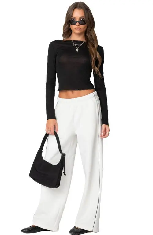 EDIKTED Piped Wide Leg Sweatpants