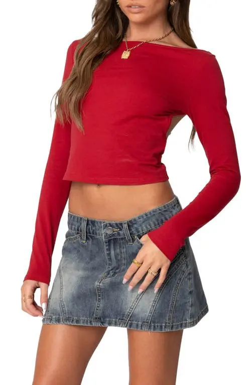 EDIKTED Valentine Open Back Crop Top