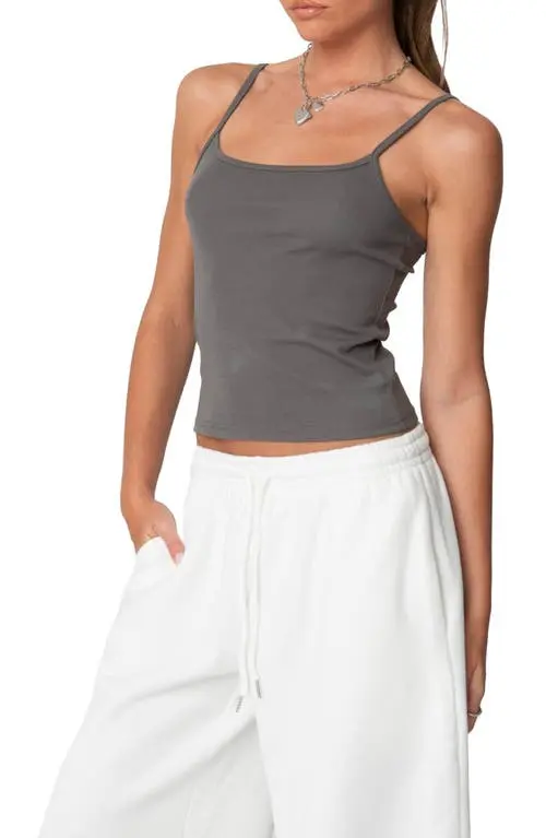EDIKTED Deanna Cotton Tank - Gray