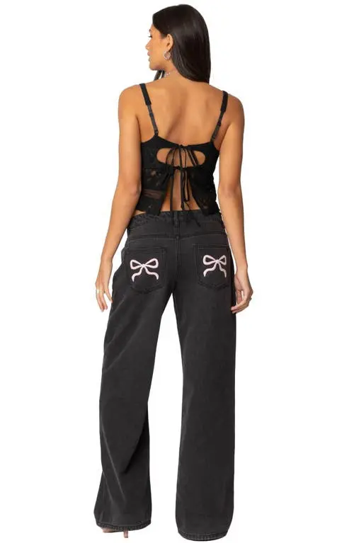 EDIKTED Gwyn Mixed Lace Tank