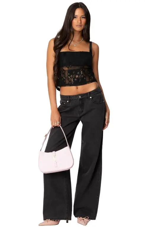 EDIKTED Gwyn Mixed Lace Tank