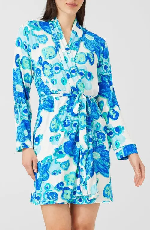ALIVIA Joey Print Robe - Floral Pond Blue