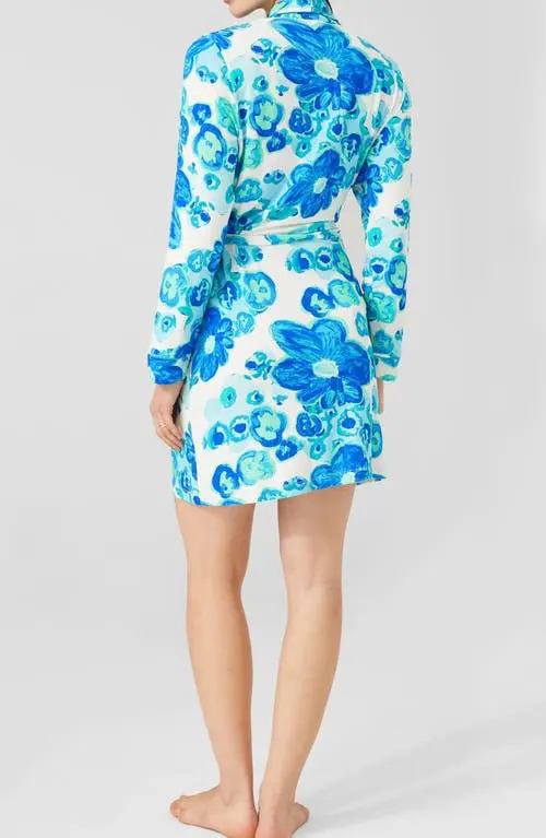 ALIVIA Joey Print Robe - Floral Pond Blue