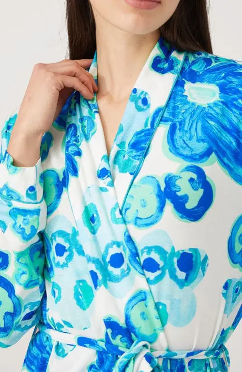 ALIVIA Joey Print Robe - Floral Pond Blue