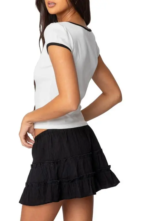 EDIKTED Rashelle Contrast Bow Top