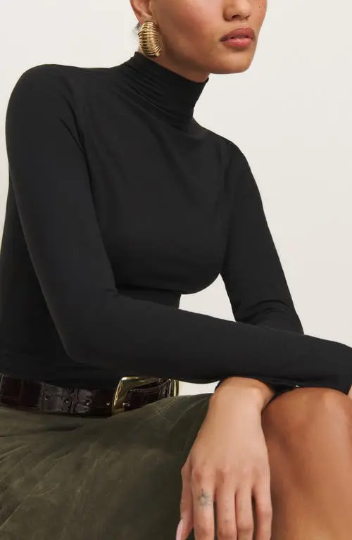 REFORMATION Nell Turtleneck Jersey Top
