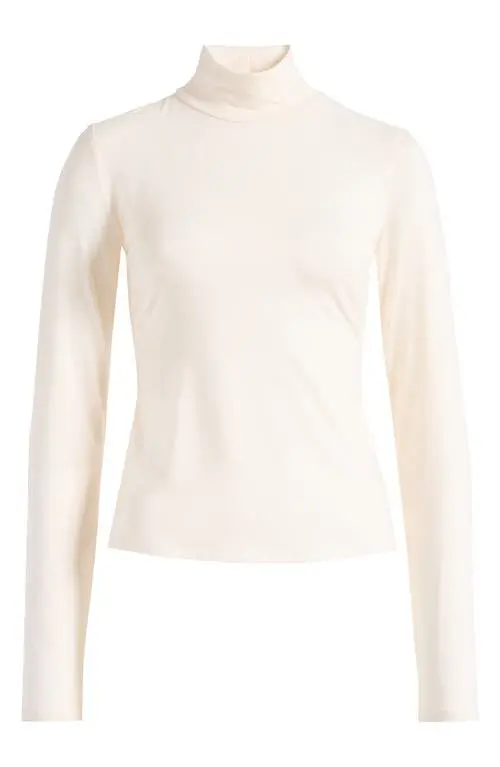 REFORMATION Nell Turtleneck Jersey Top - Horchata
