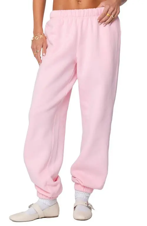 EDIKTED Clark Oversized Sweatpants - Light-pink