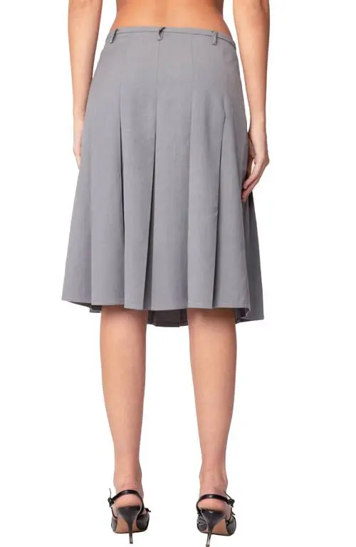 EDIKTED Ethel Low Rise Pleated A-line Skirt