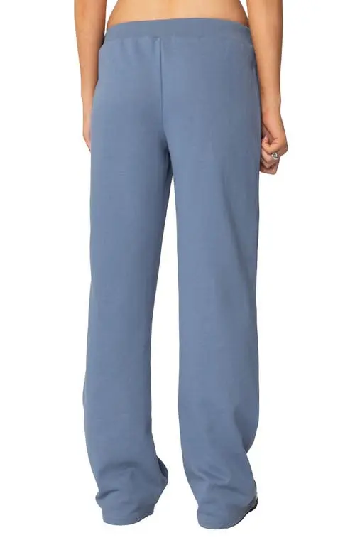 EDIKTED 06 Wide Leg Drawstring Sweatpants - Blue