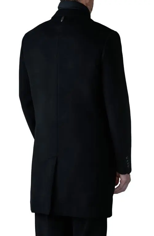 Mackage Skai-slb Virgin Wool Coat With Removable Down Bib - Black