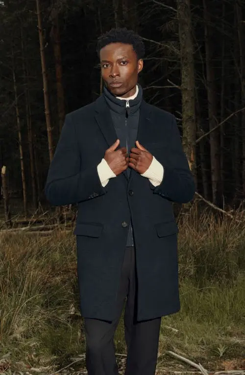 Mackage Skai-slb Virgin Wool Coat With Removable Down Bib - Black