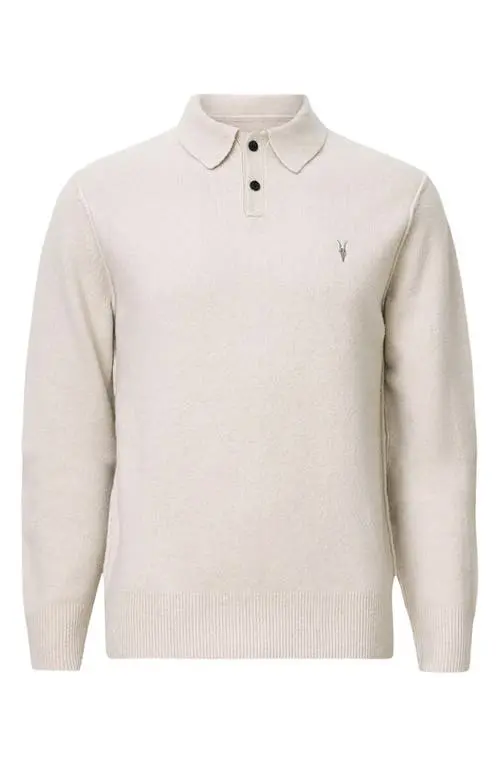 ALLSAINTS Statten Polo Sweater - Cloudy White