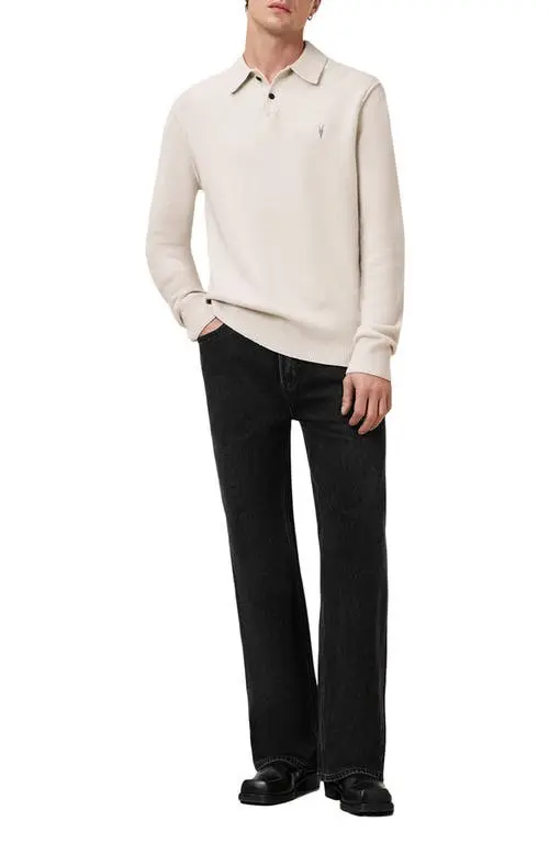 ALLSAINTS Statten Polo Sweater - Cloudy White