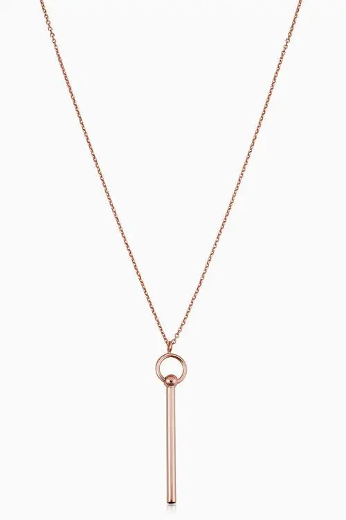 ORADINA 14k Gold Villa Pendant Necklace - Rose Gold
