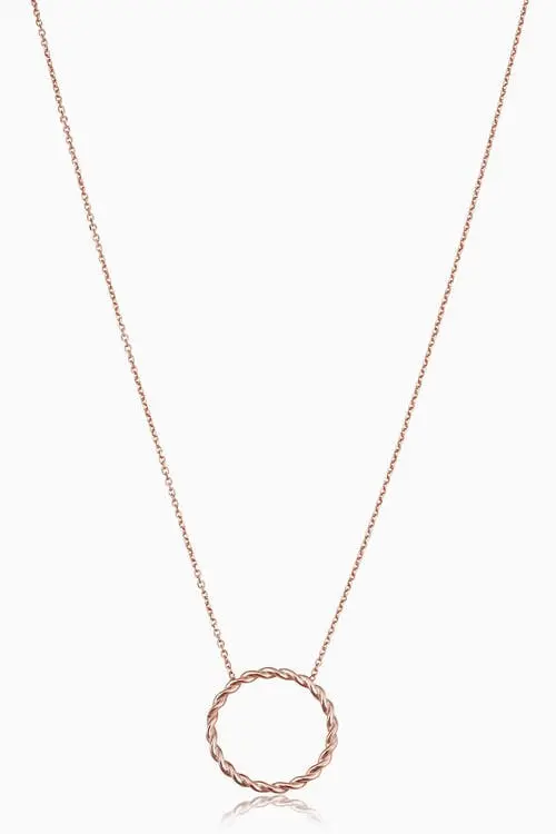 ORADINA 14k Gold Caesar Pendant Necklace - Rose Gold