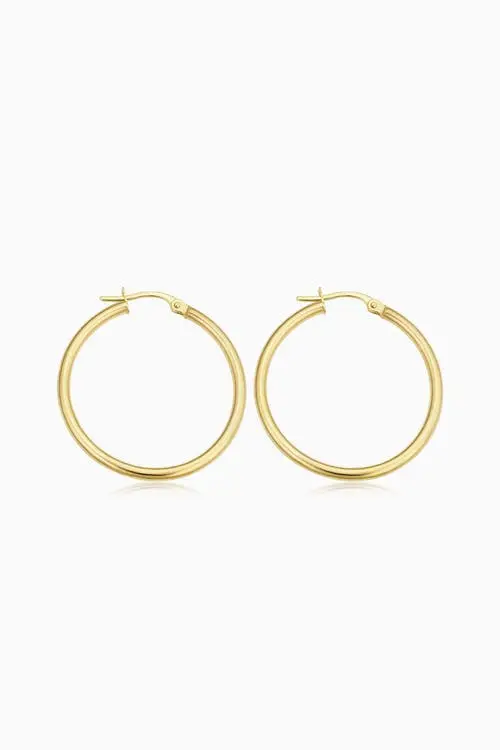 ORADINA 10k Gold Hoop Earrings - Yellow Gold