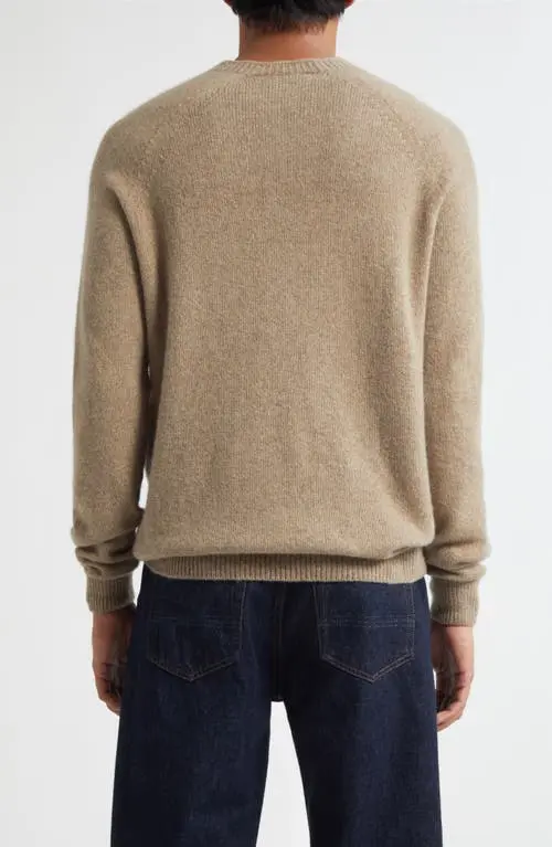 Sunspel Lambswool Crewneck Sweater - Sandstone
