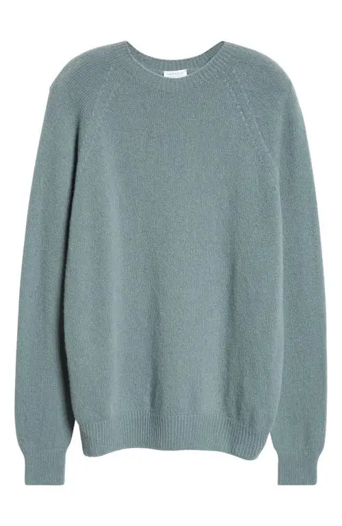 Sunspel Lambswool Crewneck Sweater - Smoke Green