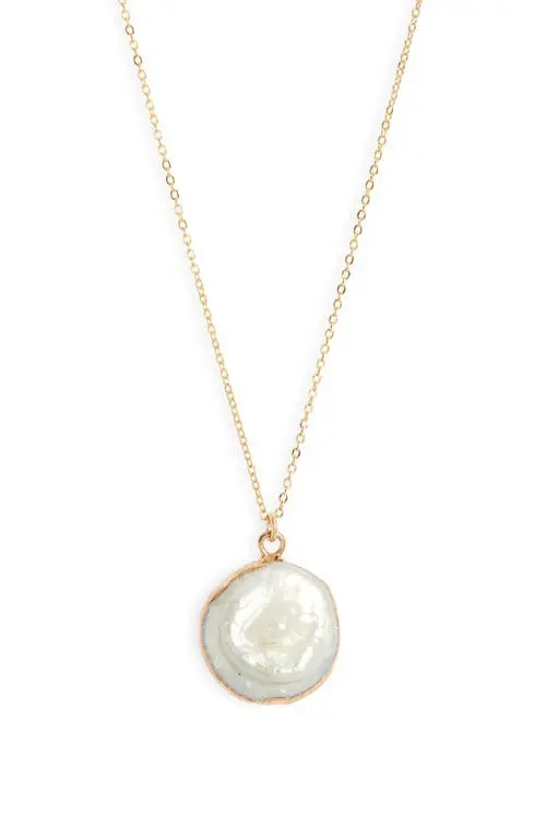 SET & STONES Annabelle Freshwater Pearl Pendant Necklace - Gold