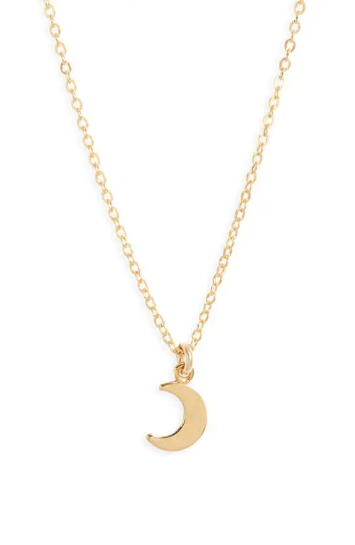 SET & STONES Moon Charm Chain Necklace - Gold