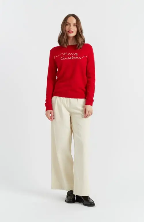 Chinti & Parker Wool-cashmere Merry Christmas Sweater