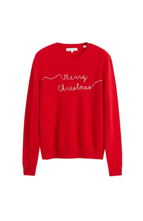 Chinti & Parker Wool-cashmere Merry Christmas Sweater