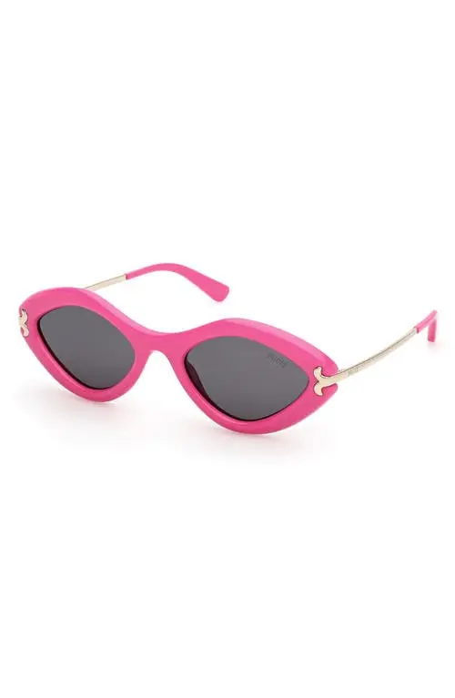 Emilio Pucci Geometric Sunglasses - Shiny Fuxia / Smoke