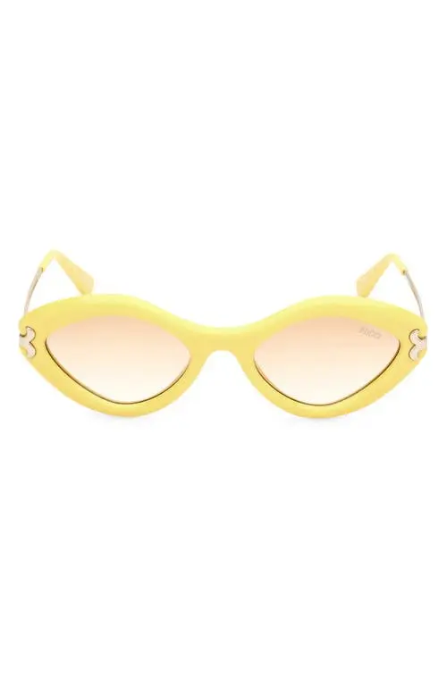 Emilio Pucci Geometric Sunglasses - Shiny Yellow / Gradient Brown