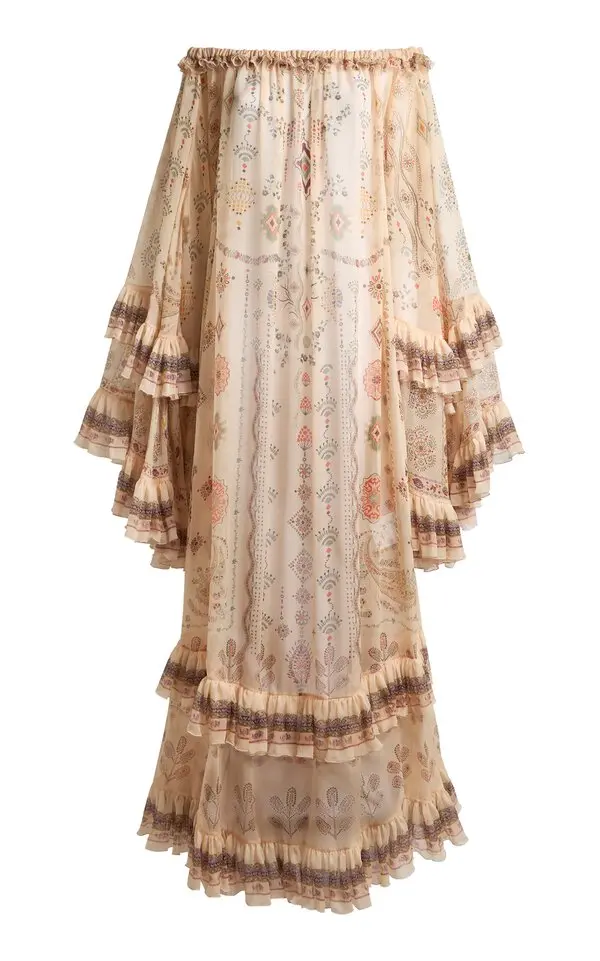 Etro Off-the-shoulder Silk Maxi Dress - Multi
