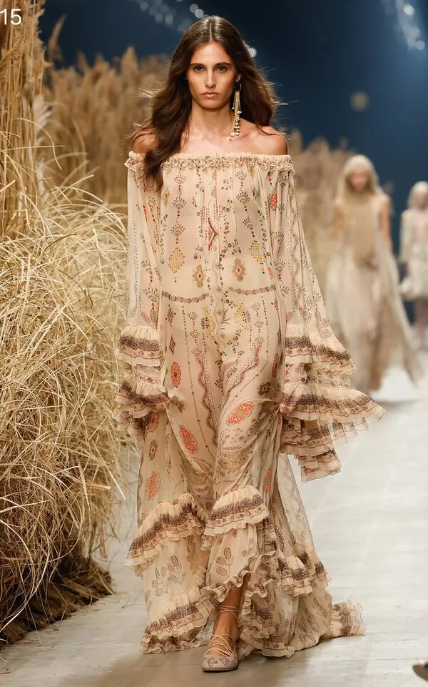 Etro Off-the-shoulder Silk Maxi Dress