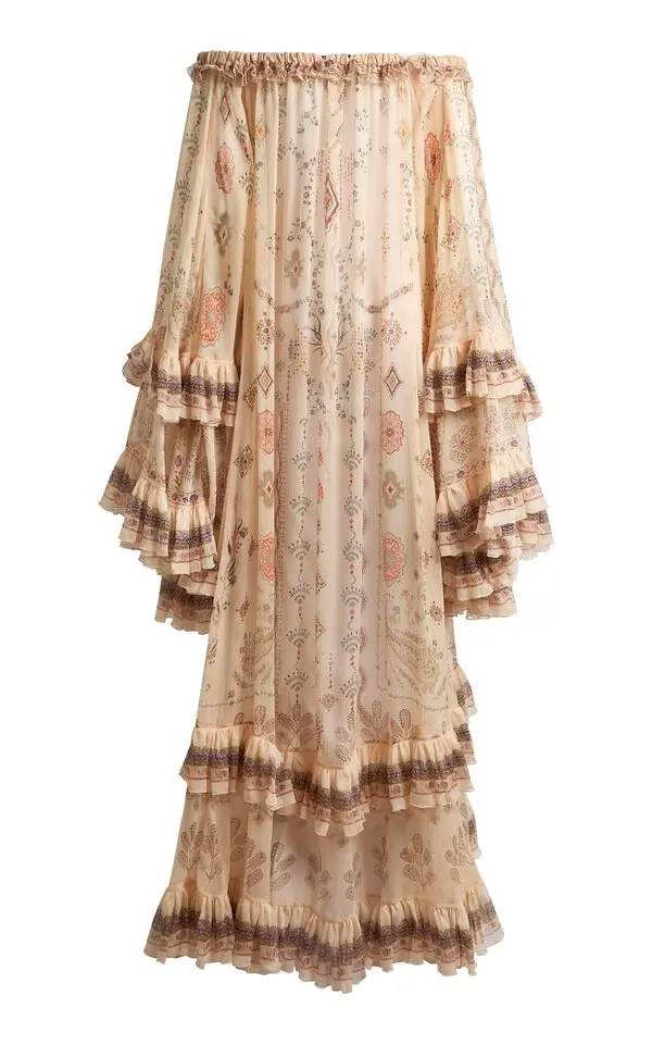 Etro Off-the-shoulder Silk Maxi Dress