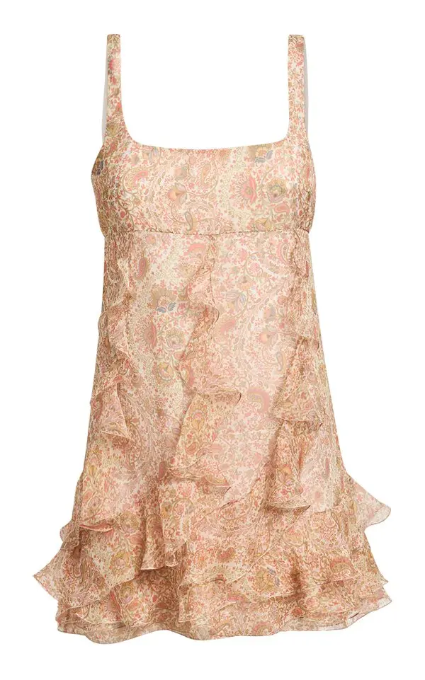 Etro Ruffled Silk Mini Dress
