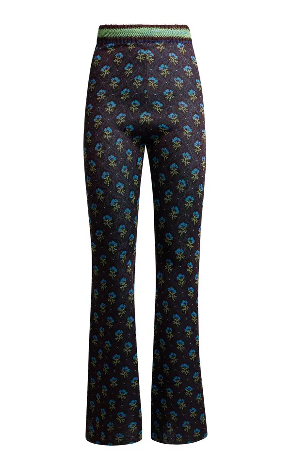 Etro Printed Knit Flared Pants
