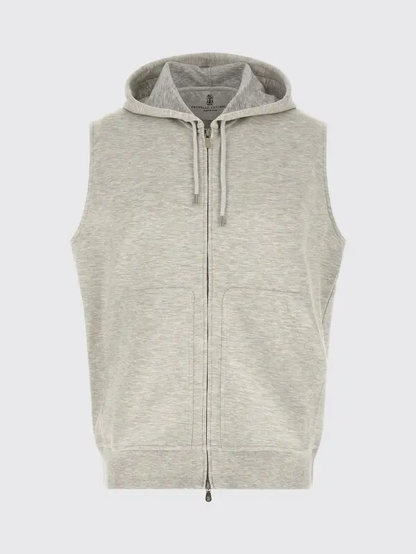 Brunello Cucinelli Zip-up Hoodie - Dust