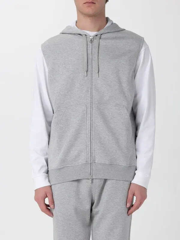 Brunello Cucinelli Sleeveless Zip-up Hoodie - Grey