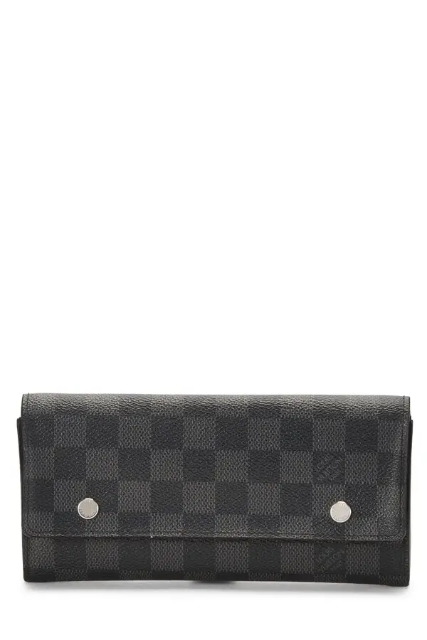 LOUIS VUITTON Damier Graphite Compact Modulable Long Wallet - Black