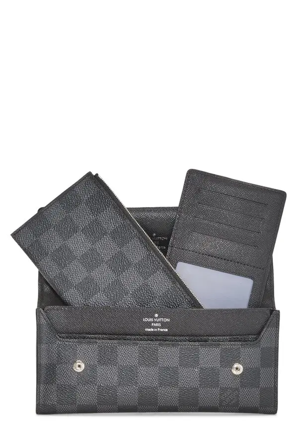 LOUIS VUITTON Damier Graphite Compact Modulable Long Wallet